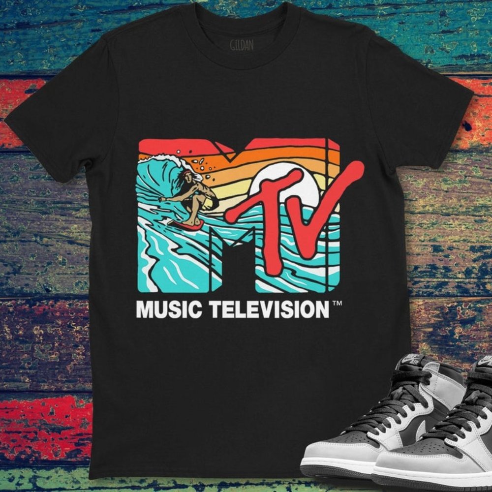 Mtv Catch A Wave Mtv Surfer Logo Retro Graphic Unisex… - Gem